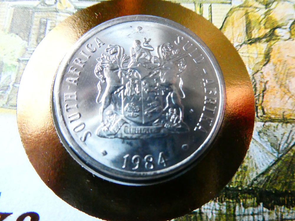 Südafrika 1984, 50 Cents unzirkuliert - Münzbrief (Neu (gemäss Beschreibung)) in Hinterforst für ...