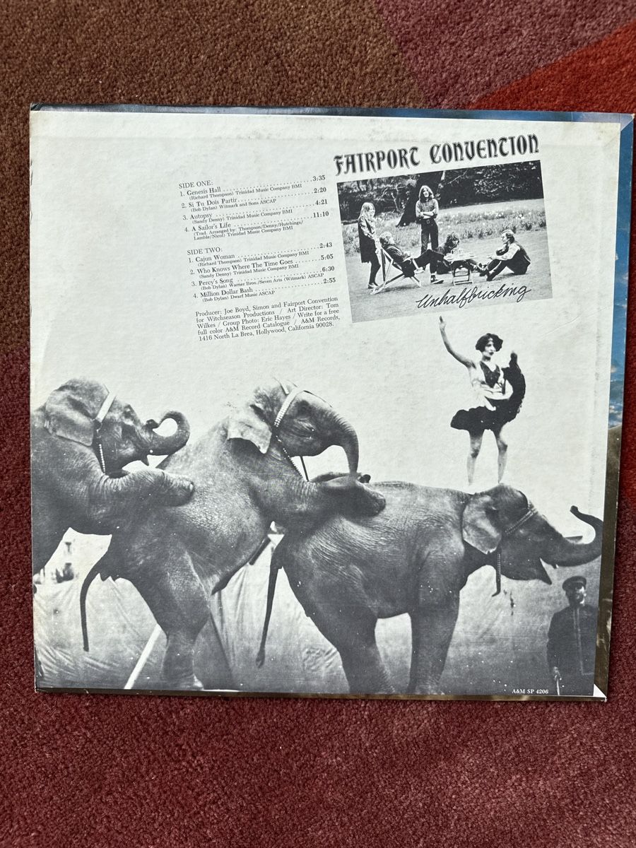 Fairport Convention Unhalfbricking Thompson LP US press (Gebraucht) in ...