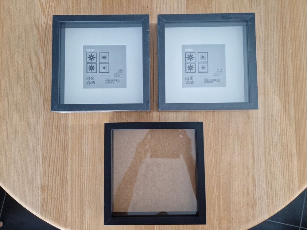 3 für 2 : IKEA RIBBA Rahmen + 2 Passepartous (Neu (gemäss Beschreibung ...