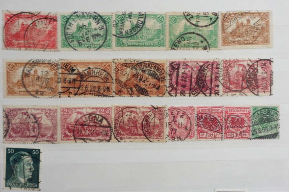 DEUTSCHES REICH: Gestempelte, 3 Fotos, unterschiedlich (Gebraucht) in Zürich für CHF 7.1 – mit ...