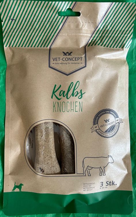 Kalbsknochen 3 x 15 cm von Vet Concept (Neu und originalverpackt) in ...