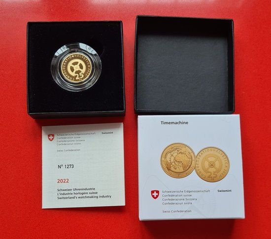 Swissmint Timemachine Goldmünze Fr. 25.- (Neu und originalverpackt) in ...