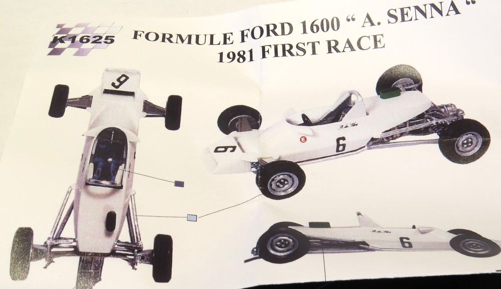 1:43 Formel Ford 1600 1981 Erstes Rennen Ayrton Senna (Neu und ...