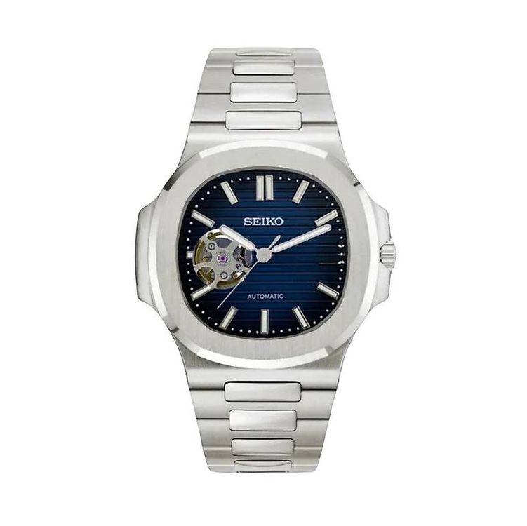 Seiko Mod Blue Open Heart Nautilus | Kaufen auf Ricardo