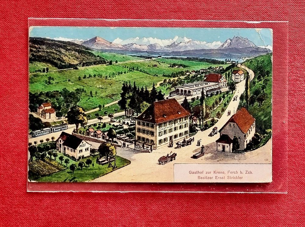 Forch - Gasthaus Krone - Bahnhof - Strassenbahn - 1927 | Kaufen auf Ricardo