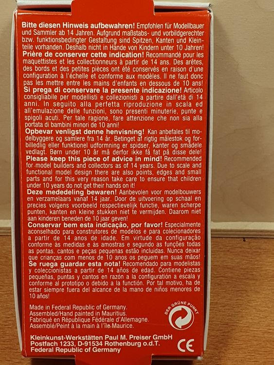 Original Preiser Lokführer und Heizer in Spur 0 mit OVP | Acheter sur ...