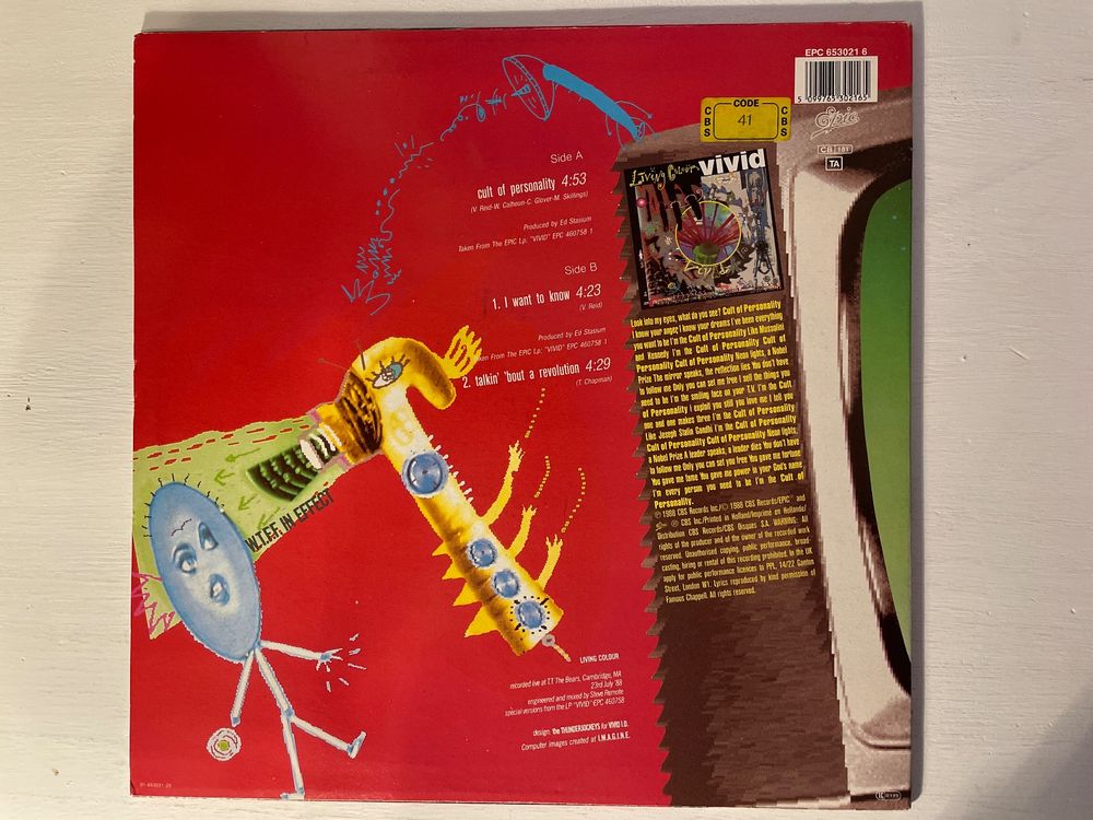 Living Colour - Cult Of Personality - 12" Maxi, 1988 (Gebraucht) in ...