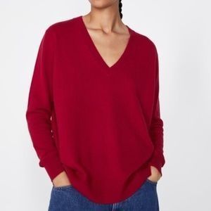 Zara 100 % Kaschmir Pullover gr.S rot | Kaufen auf Ricardo