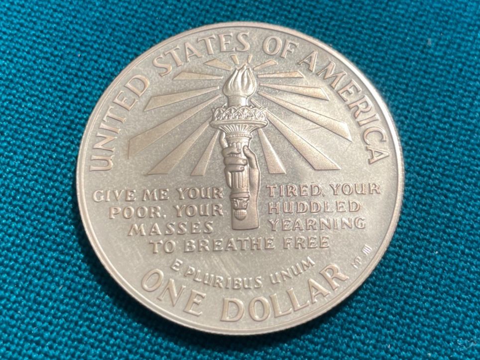 Pièce en argent commémorative - Statue de la Liberté - 1986 (Gebraucht ...