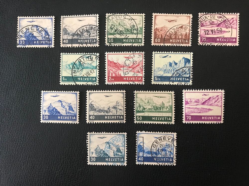 Flugpostmarken, Auswahl, postfrisch/gestempelt (D'occasion) à Stallikon pour CHF 12 – avec ...