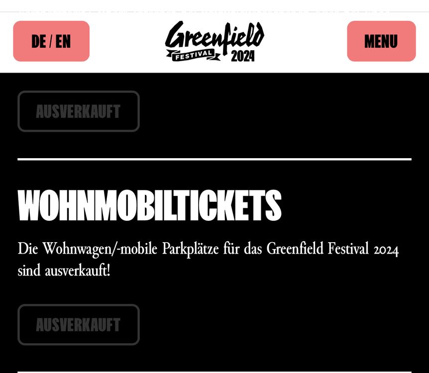 Greenfield 2024 Camper (WOMO) Ticket | Kaufen auf Ricardo