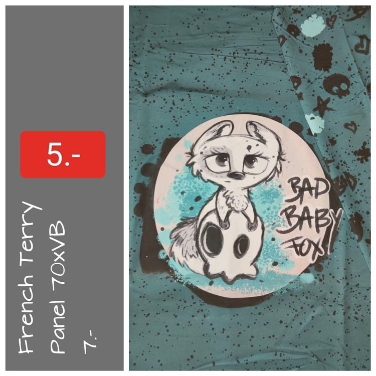 French Terry Stoff Panel Schnäppchen | Kaufen auf Ricardo