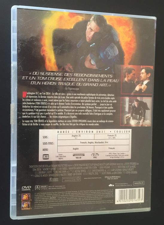 Minority Report / Rapport minoritaire - Steven Spielberg DVD (Gebraucht ...