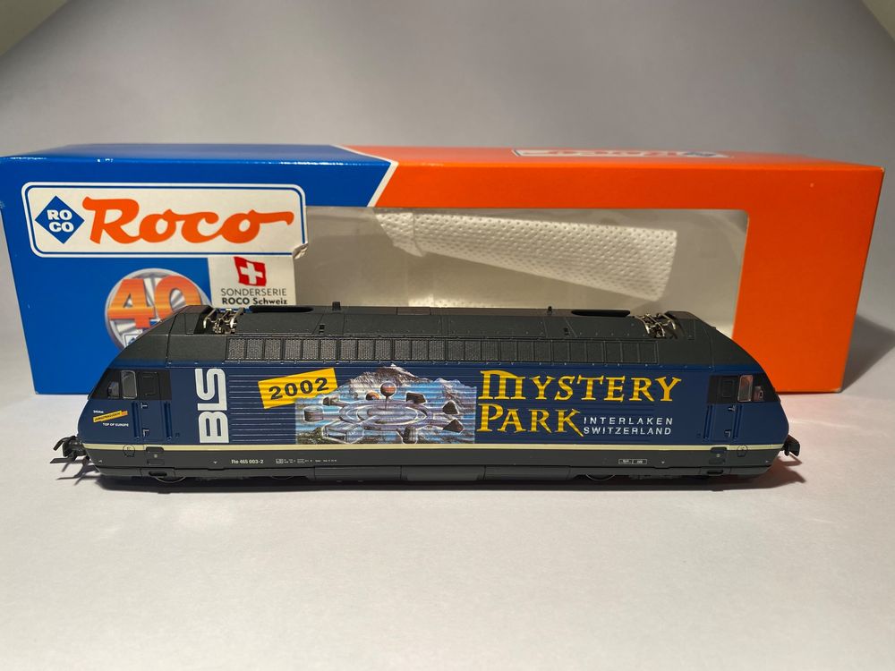 ROCO E-Lok RE465 BLS MYSTERY PARK, DC Analog 43656MY (Gebraucht) in ...