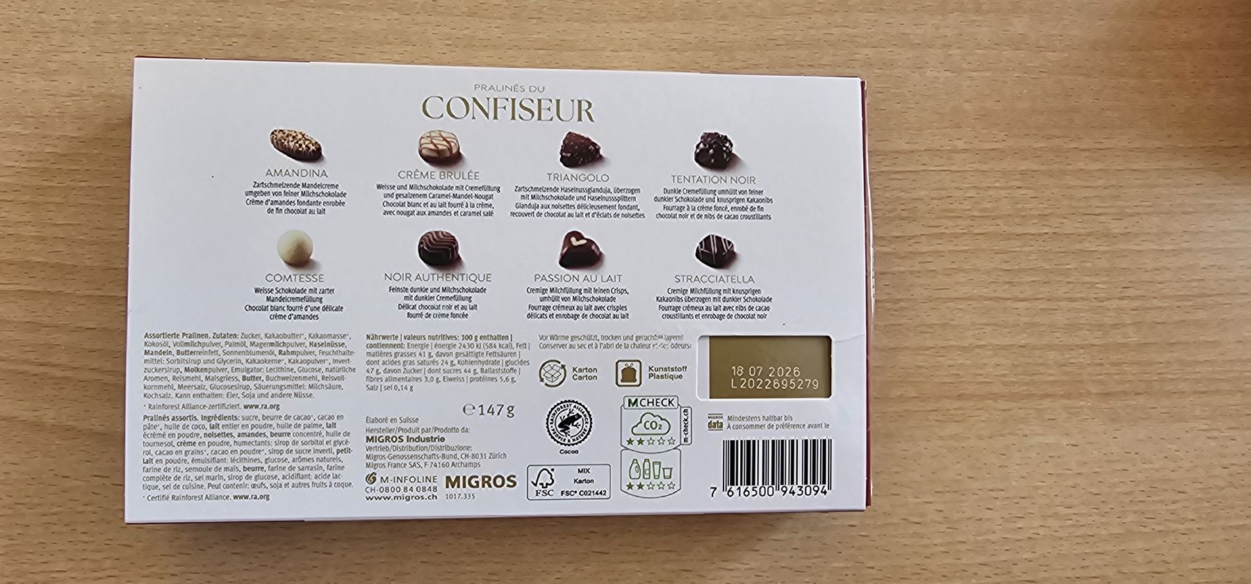 Frey Pralinés du Confiseur,147g, Neuf, Délice de Fêtes! (Neuf avec ...