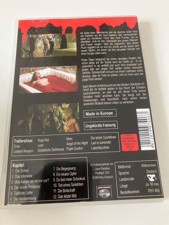 Female Vampire (DVD) Red Edition Jess Franco Horror Erotik (Gebraucht ...