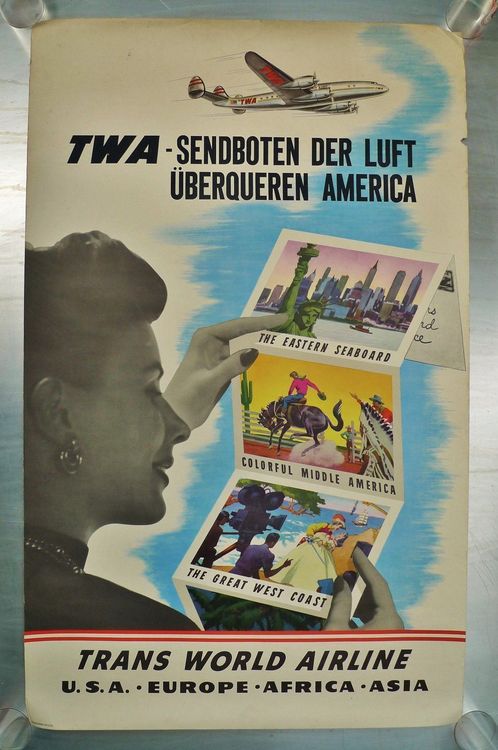 original Vintage TWA Poster 1950 | Kaufen auf Ricardo