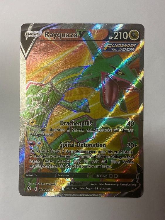 Pokemonkarte Rayquaza V Fullart Drachenwandel (Neu (gemäss Beschreibung)) in Neuhausen für CHF ...
