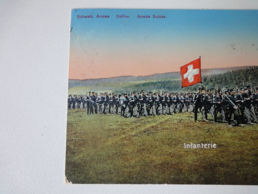 117.) AK Schweizer Armee Défiler Armée Suisse - Infanterie | Kaufen auf Ricardo