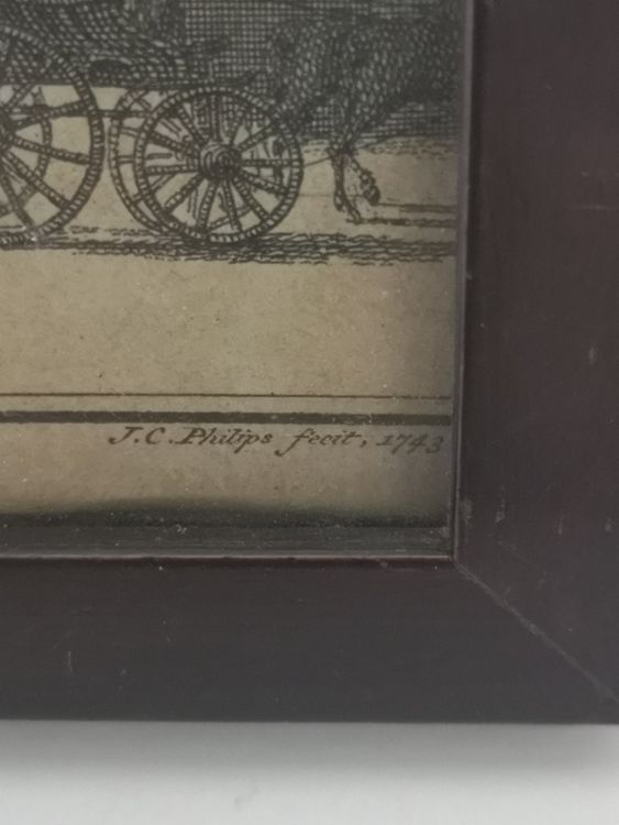 Antike Bild vermutlich Stich ? Signiert Datiert 1743 (D'occasion) à ...