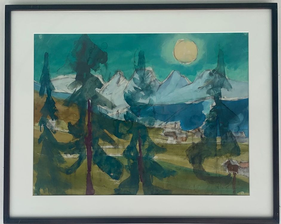 Hans ROHNER (1898-1972)Aquarell Landschaft (Gebraucht) in Root für CHF 455 – mit Lieferung auf ...