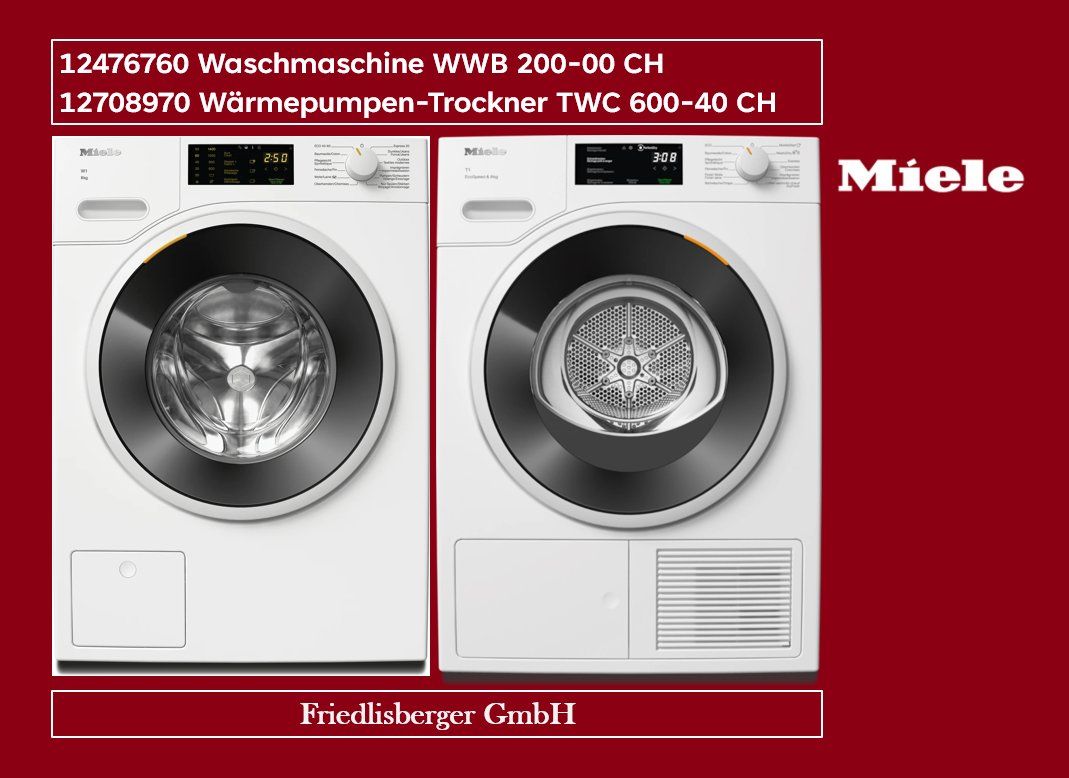 Miele Waschmaschine + Waschtrockner / Set 8 Kg (Neu und ...