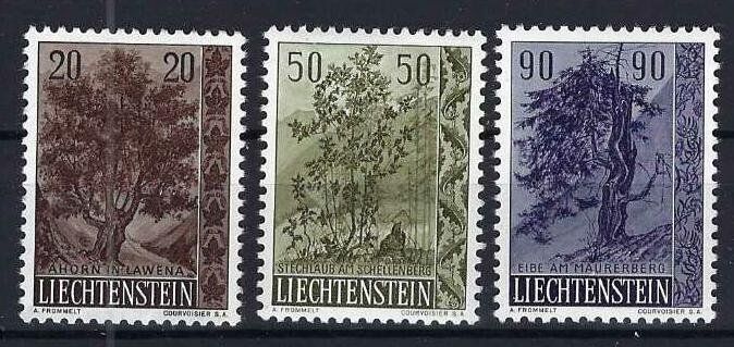 Lichtenstein 1958 Serie Heimatliche Bäume postfrisch (Gebraucht) in ...