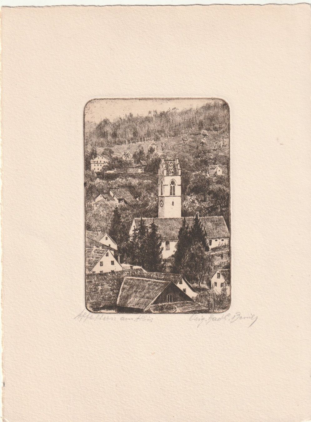 Radierung Affoltern am Albis (Gebraucht) in Rorschacherberg für CHF 6 – mit Lieferung auf ...