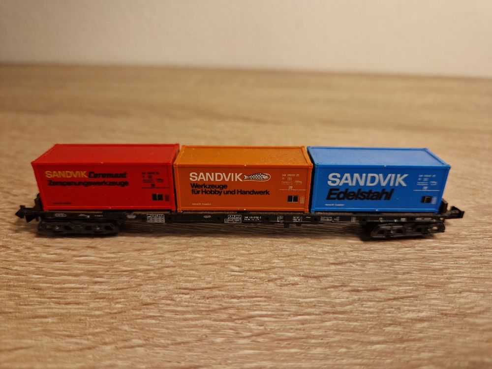 Minitrix N Containerwagen Sandvik | Kaufen auf Ricardo