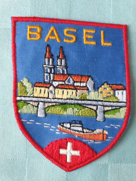 Vintage Badge BASEL Schweizer - Wappen St.Galler Stickerei | Kaufen auf ...