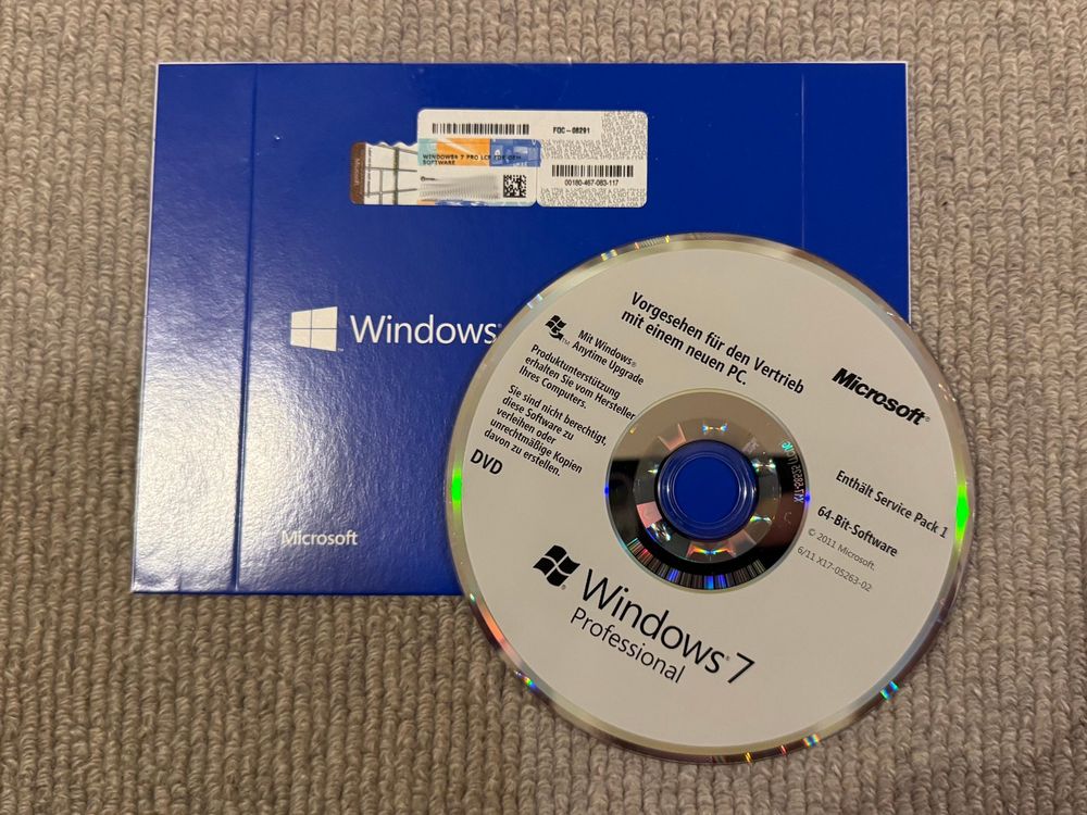 Windows 7 Pro 64-Bit OEM Kit inkl. COA (Gebraucht) in Altendorf für CHF ...