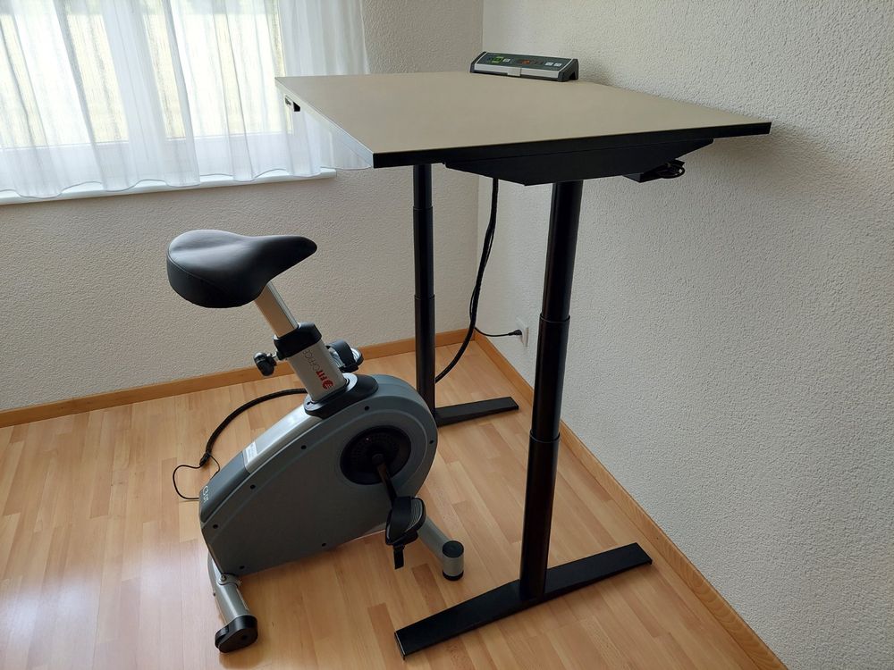 Desk Bike/Tisch-Fahrrad & höhenverstellbarer Tisch FitOffice (Gebraucht ...