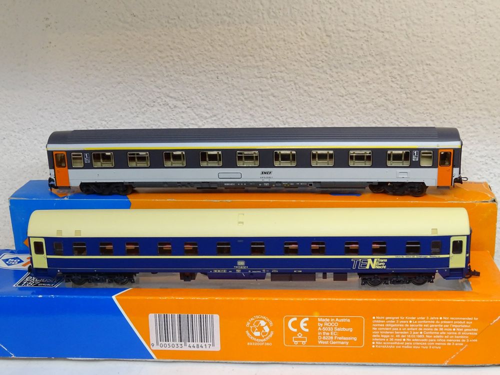 Roco 54236C + 44841 Personen und Schlafwagen, H0,GS/DC,OVP (Gebraucht ...