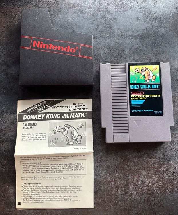 Donkey Kong Jr. Math mit Anleitung - Nintendo NES (Gebraucht) in ...