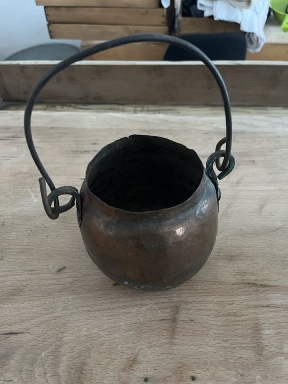 Antiker Kupfertopf mit Henkel (Gebraucht) in Lachen SZ für CHF 20 – mit Lieferung auf Ricardo kaufen