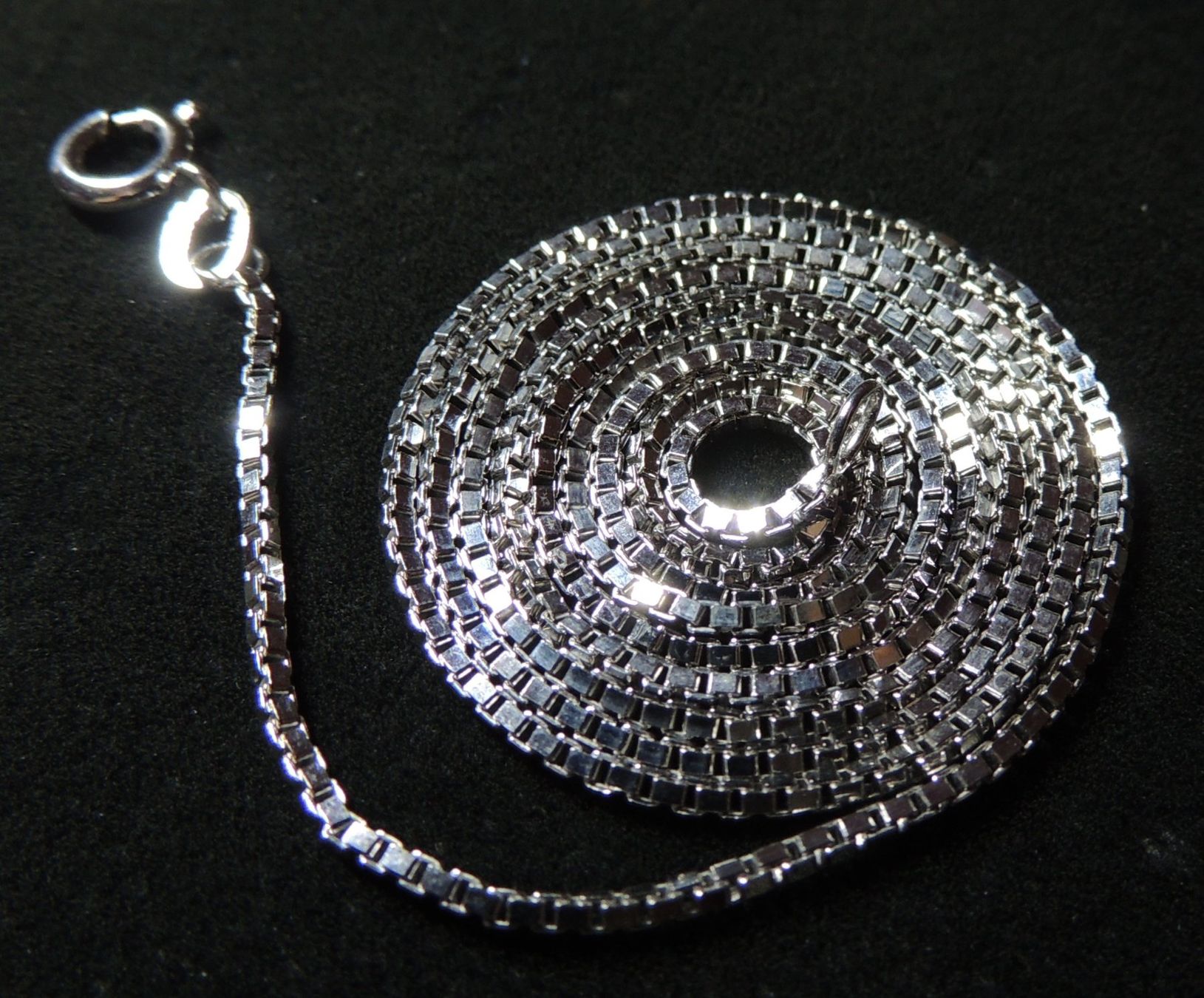 Rhodinierte Silber 800 Halskette 55 cm / 1,25 m (Gebraucht) in ...