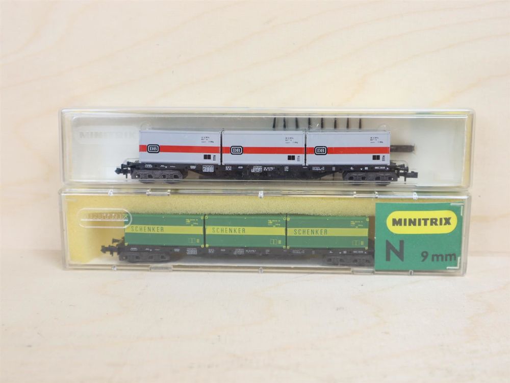 Minitrix 2 x Containerwagen 13511 (Gebraucht) in Winterthur für CHF 21 ...