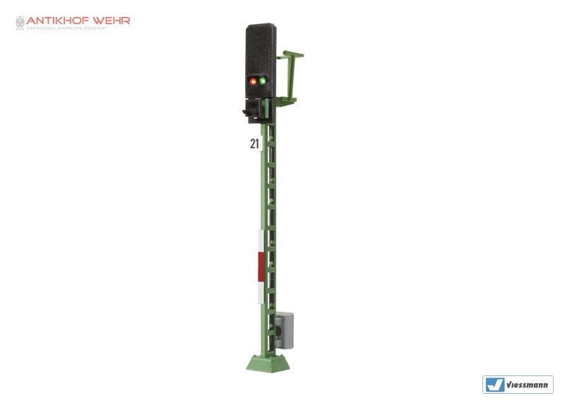 165| VIESSMANN 4500 H0 Form-Hauptsignal Mit Gittermast Flügelsignal Hp0