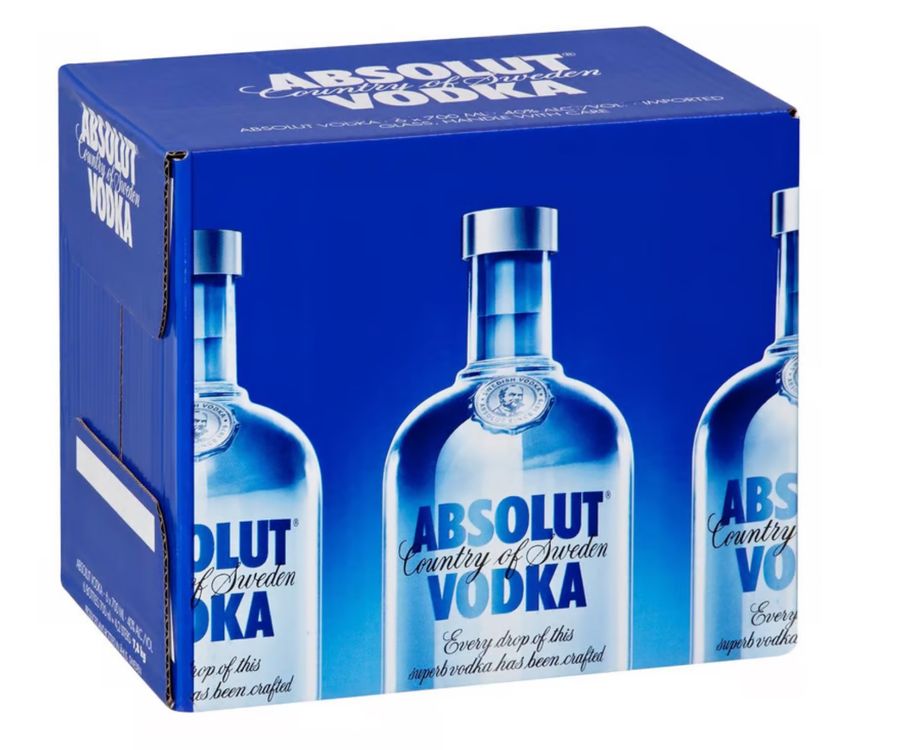 Absolut Vodka, 6er Pack ( 6 x 0,7 l ) (Neu und originalverpackt) in ...
