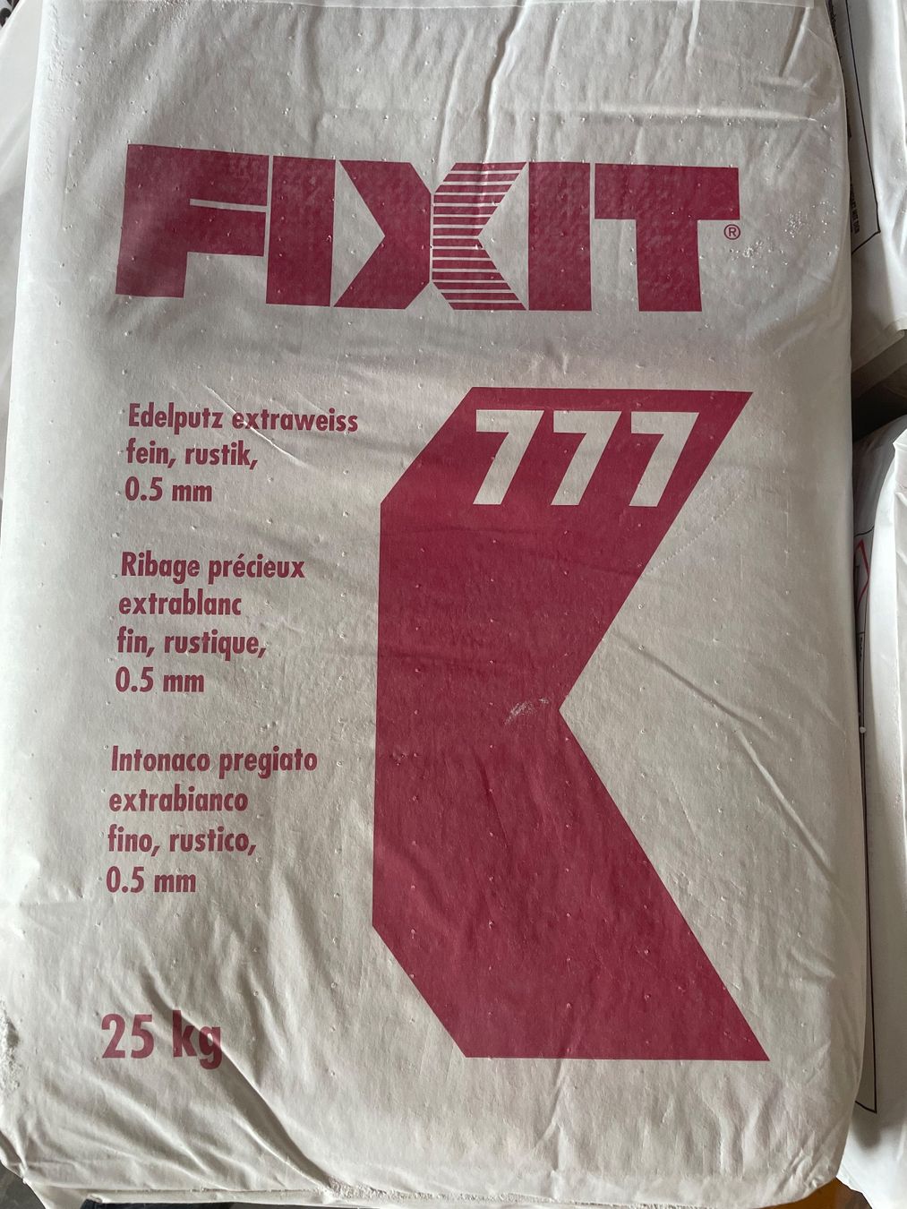 Fixit Edelputz extraweiss 777, 25kg / 30 Sack (Neu und originalverpackt ...