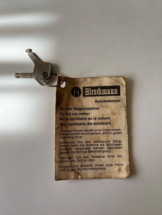 Hirschmann Autoantennen Schlüssel (Gebraucht) in Muralto für CHF 15 ...