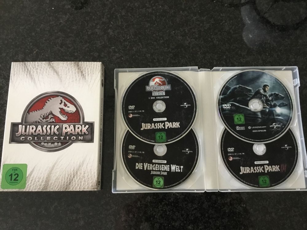 Jurassic Park Collection 4er DVD Set Top Zustand (Gebraucht) in ...