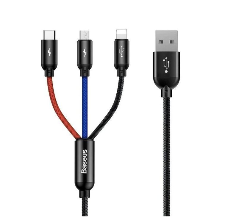 Baseus Rapid USB-Kabel 3in1 Typ C / Lightning / Micro 3A 1,2 (Neu und originalverpackt) in ...