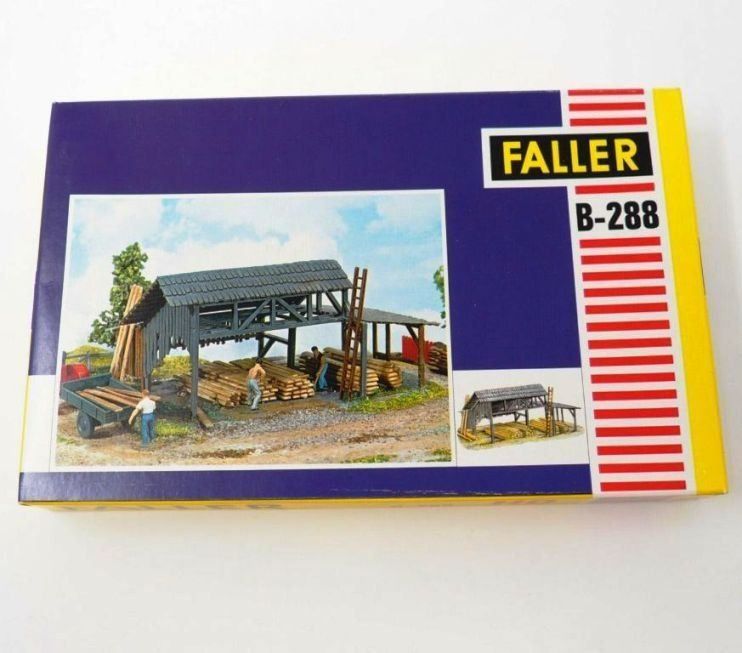 Faller H0: B-288 Holzlager, mit Stämmen, Balken usw. Bausatz | Kaufen auf Ricardo