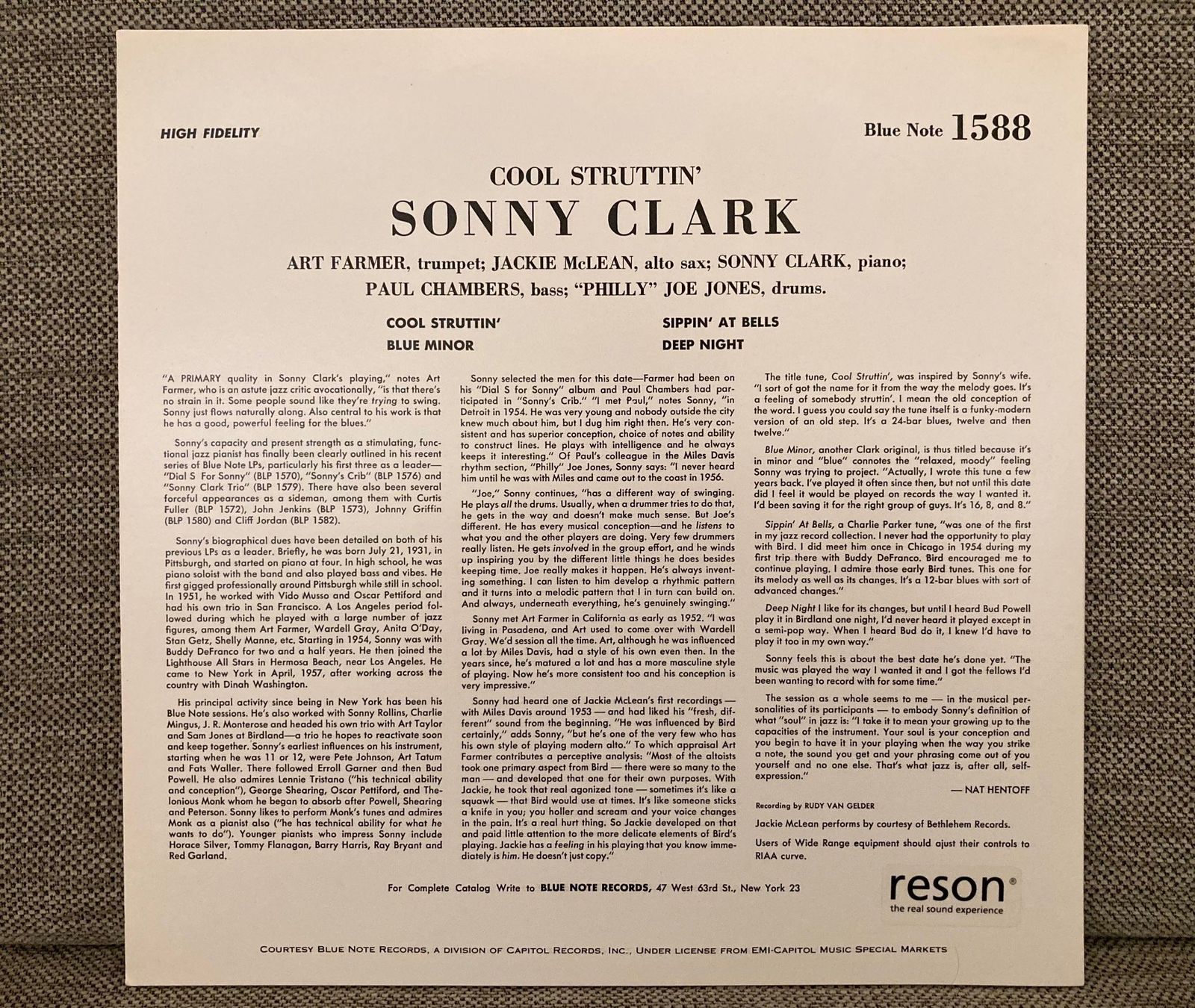 Sonny Clark - Cool Struttin' - Blue Note - BN 1588 - USA (Gebraucht) in ...