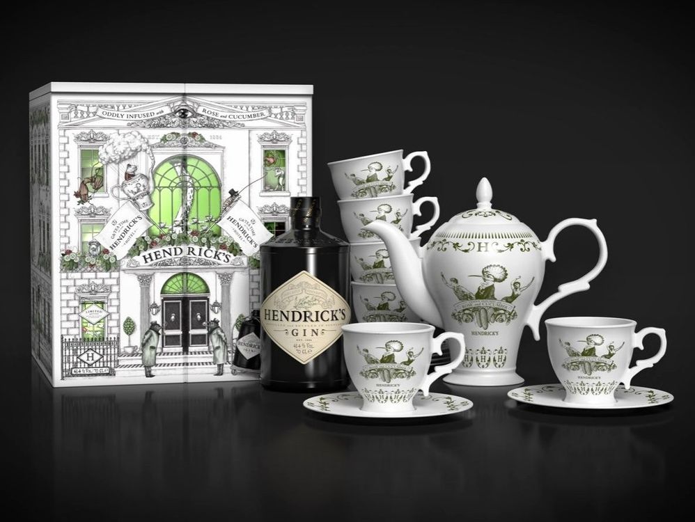 Hendrick’s Hotel Tea Time Set - Teekrug & Tassen (ohne Gin) (Neu ...