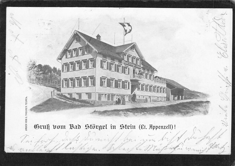 Stein AR , Gruss vom Bad Störgel in Stein , gel. 1903 (Gebraucht) in Reichenburg für CHF 22 ...