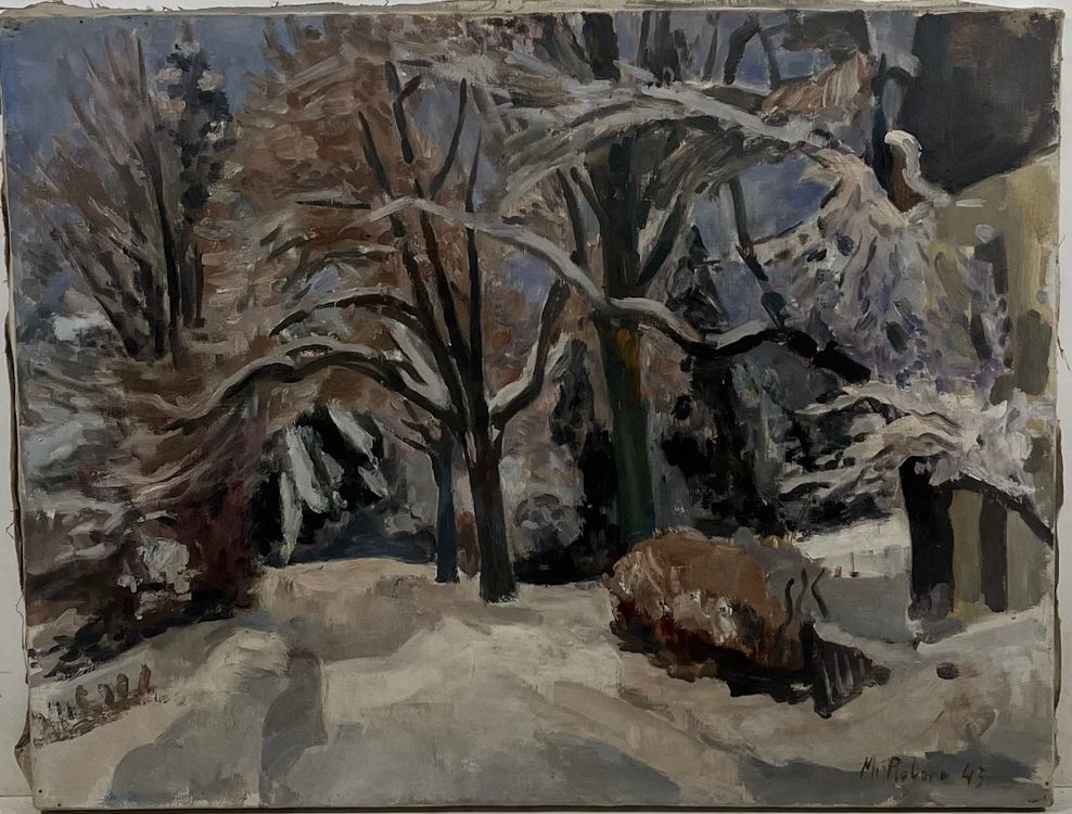 Maurice Robert (1909-1992) Winter-Landschaft Gemälde | Kaufen auf Ricardo