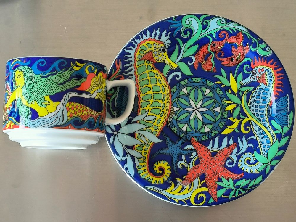 BOPLA Langenthal Tasse NYMPHE & Teller CAVALLO FANTASIA neu (Neu und originalverpackt) in ...