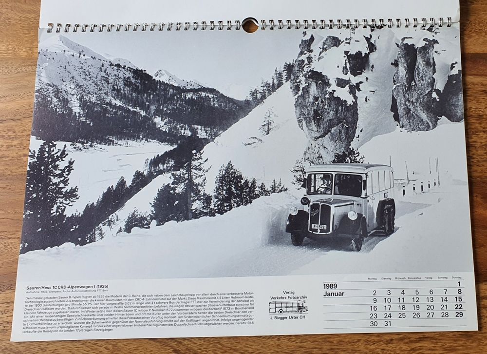 Kalender 1989 / BUS Oldtimer | Kaufen auf Ricardo